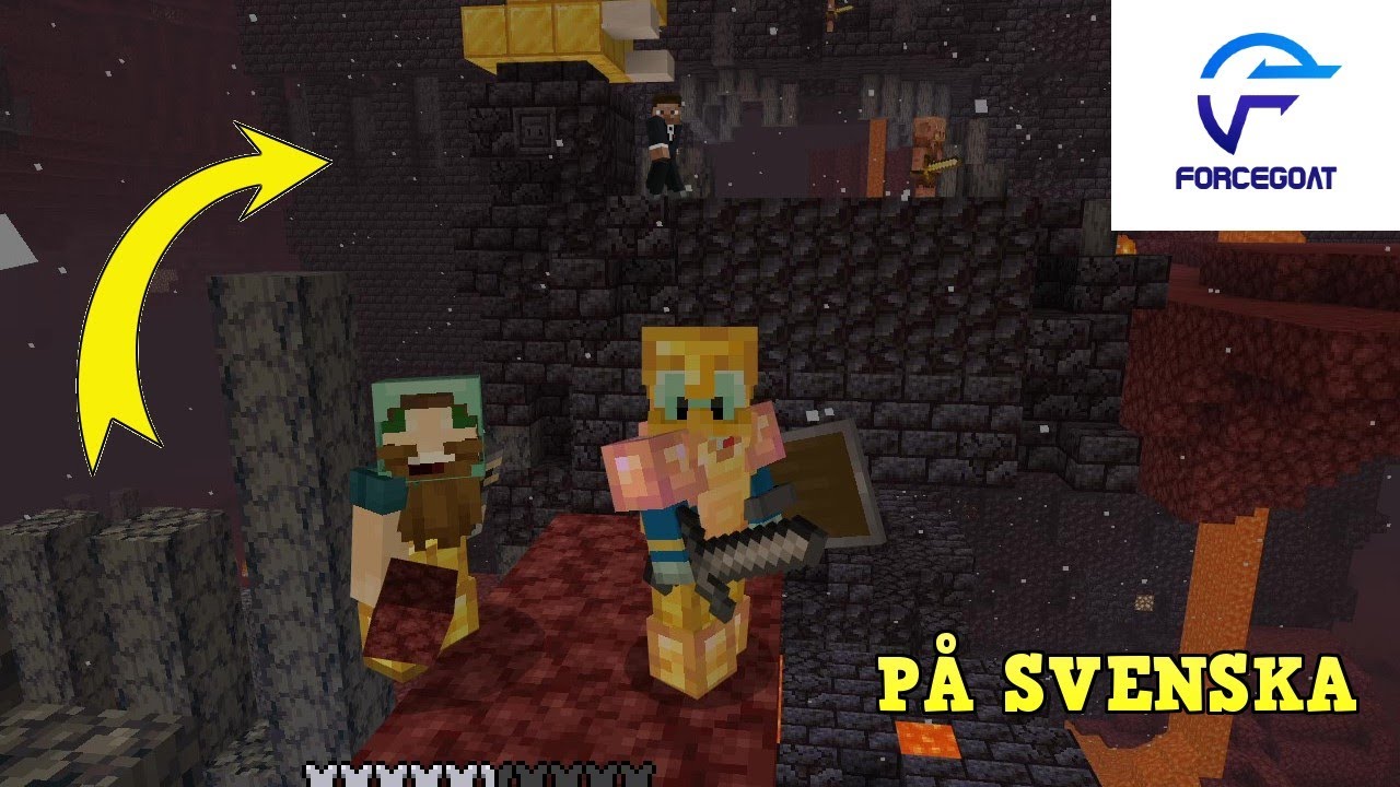 RAIDAR ENORMT PIGLIN BASTION | Minecraft Liveserie I Nethern på svenska ...