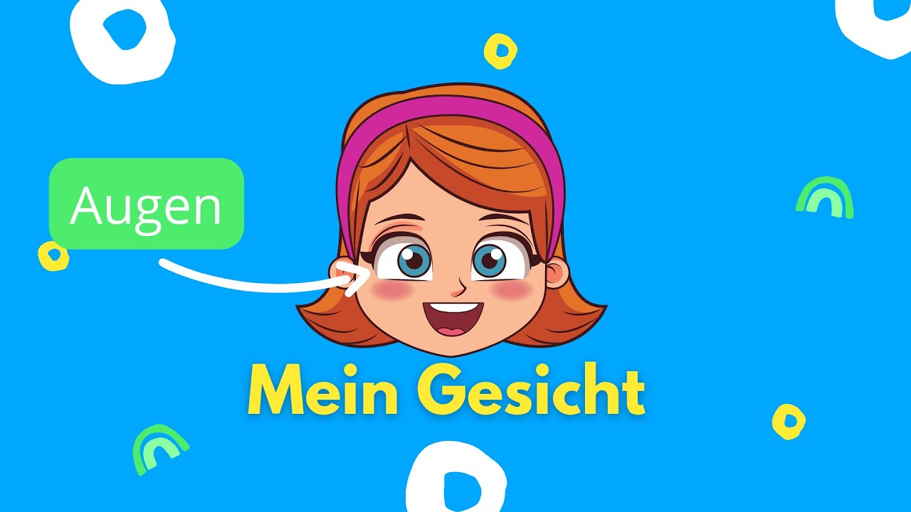Mein Gesicht | My Face | Parts Of The Face in German | German for Kids ...