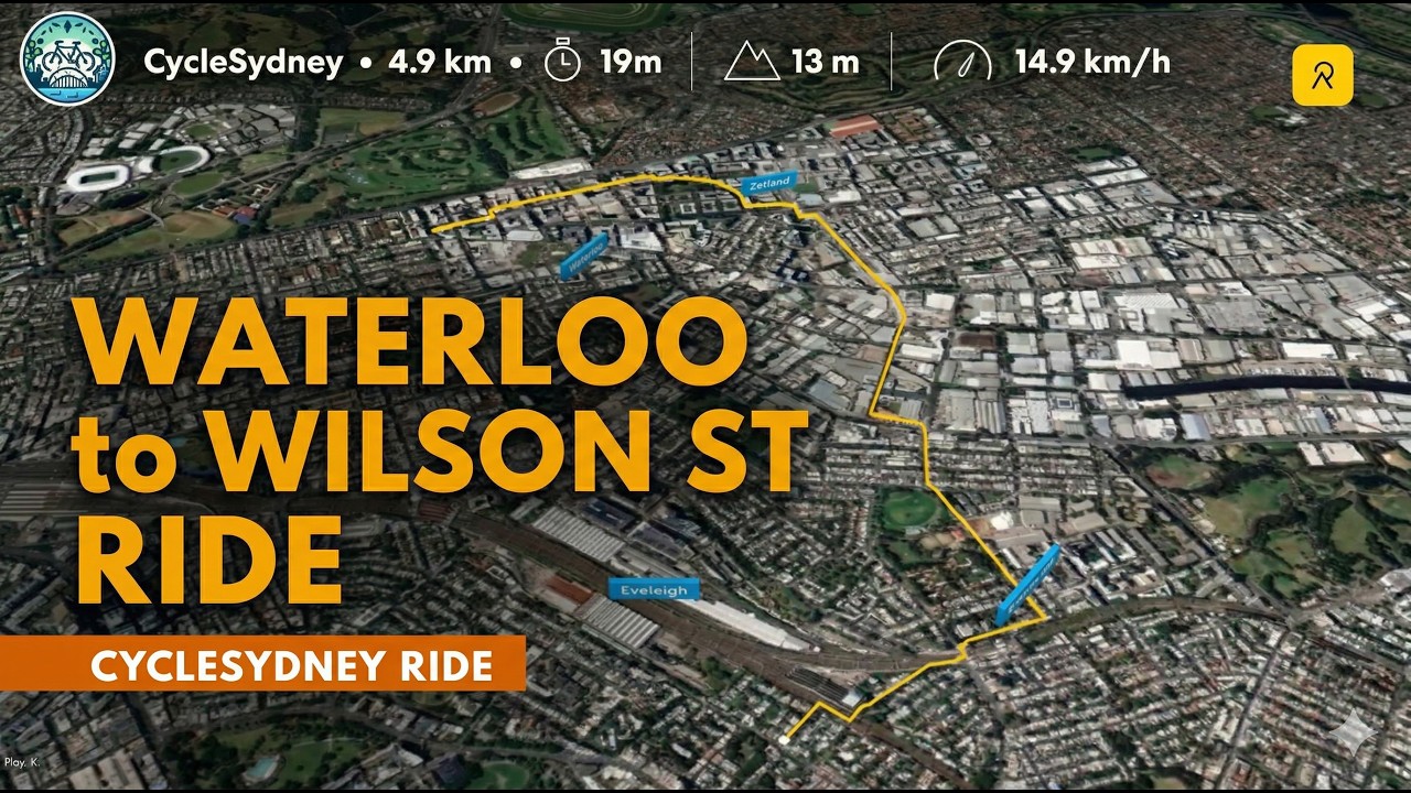Ride 9 - Waterloo to Wilson St in Newtown - YouTube