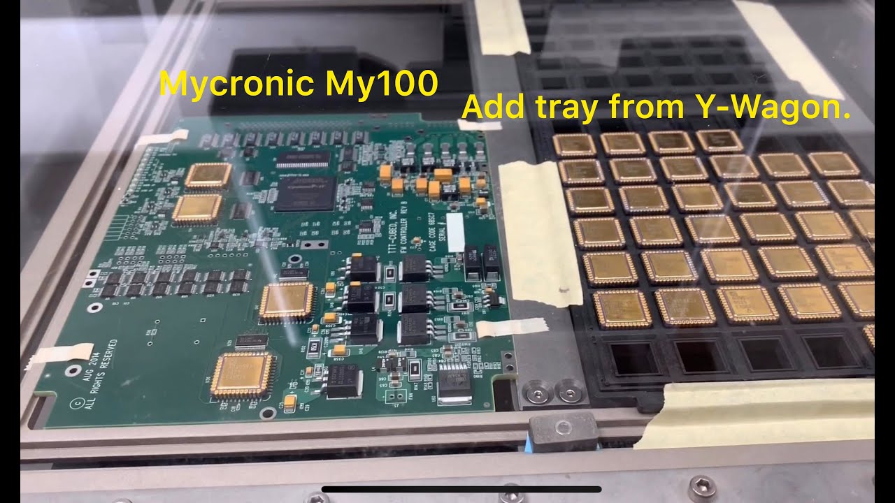 Mycronic My100, add tray from Y-Wagon. - YouTube