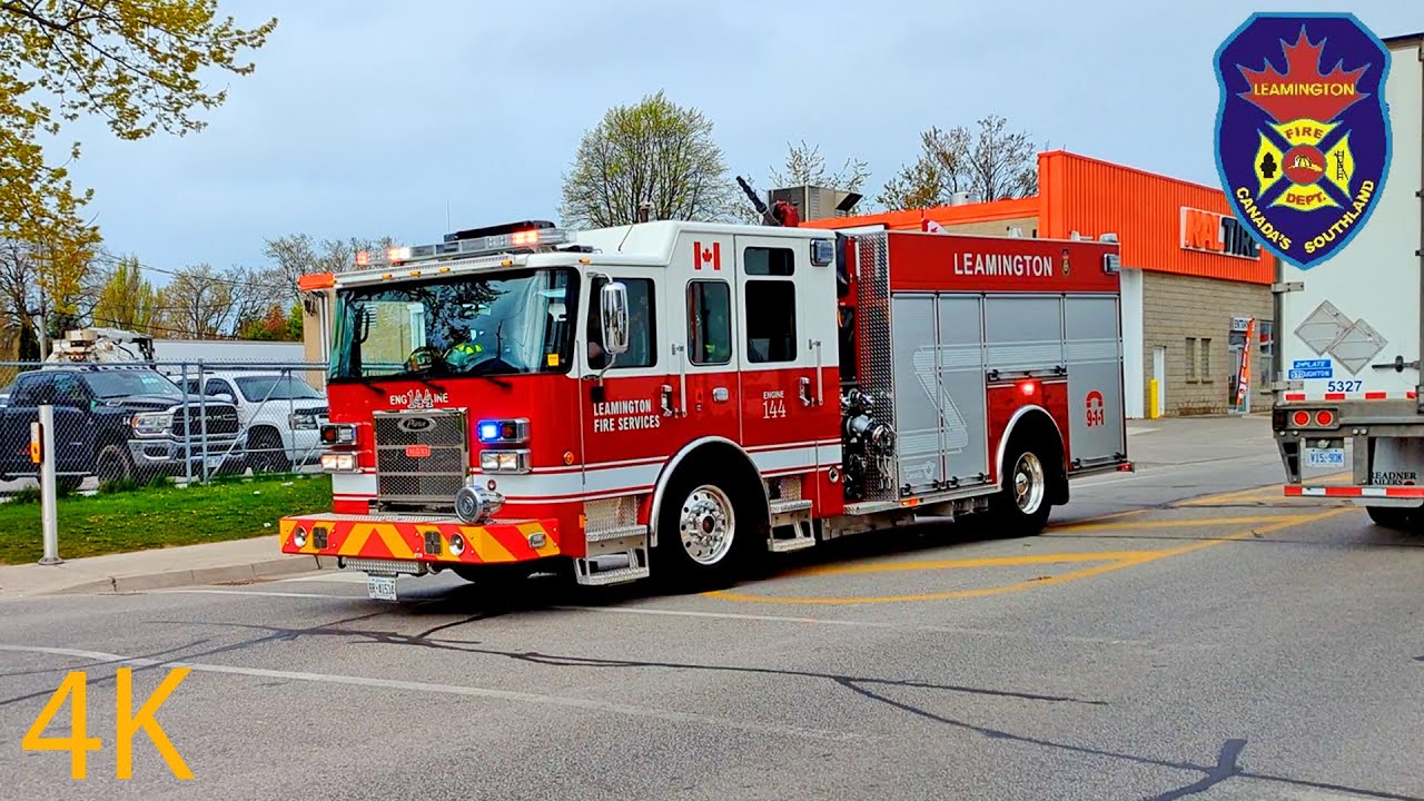 Leamington Fire - Engine 144 Responding - YouTube