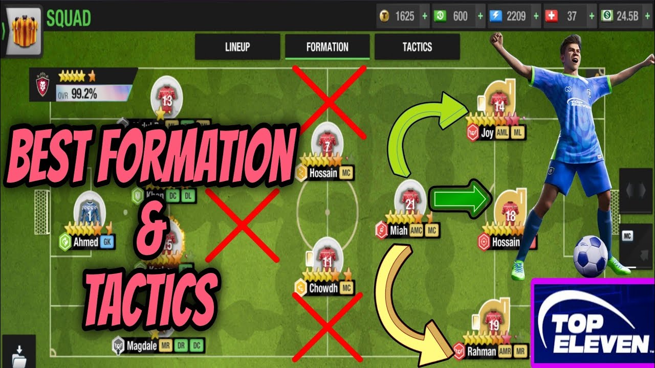 Best formation and Tactics for the FREE users in Top Eleven 2025 - YouTube
