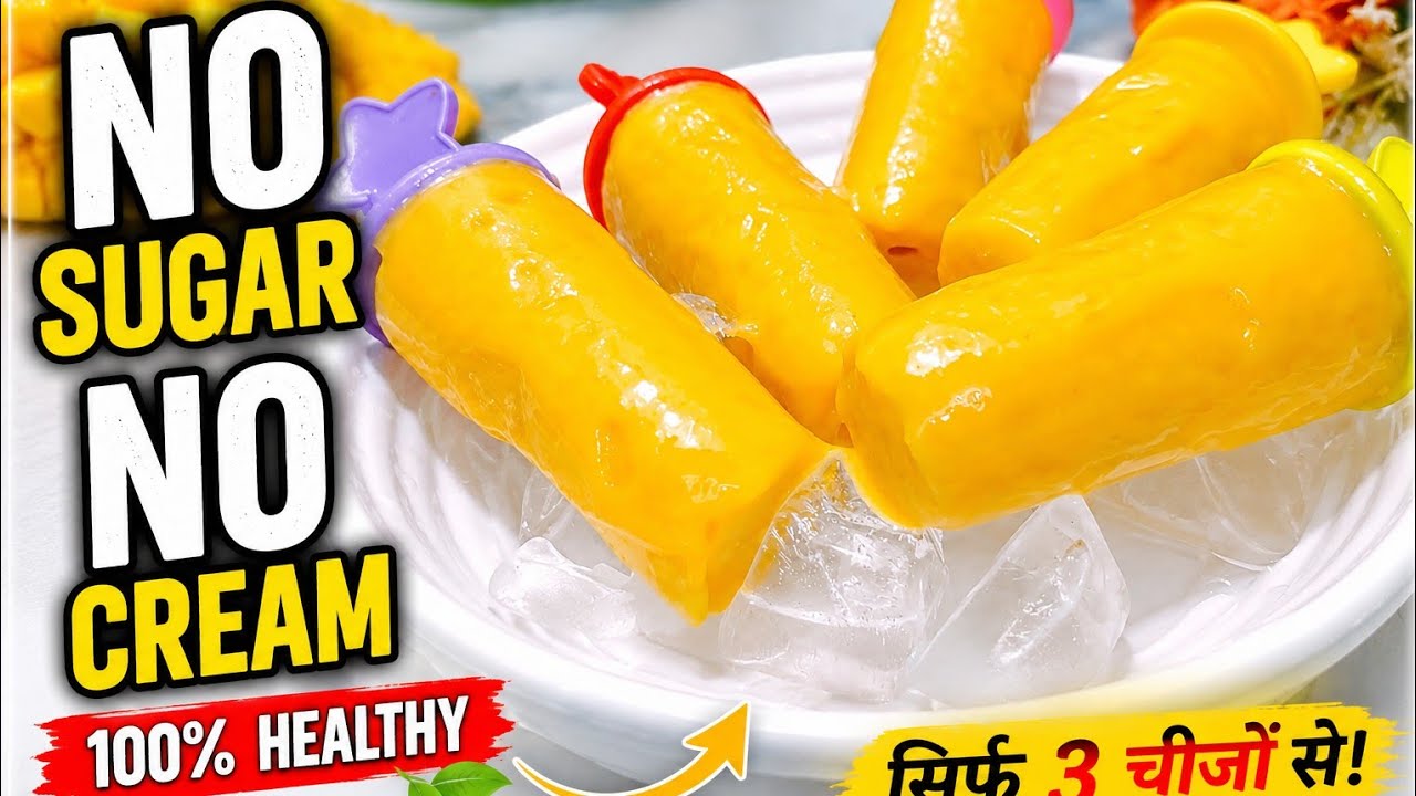 3-min mango ice cream recipe only 3 ingredient # mango#trendingvideo ...