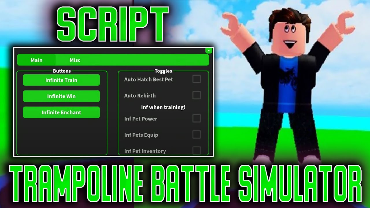 Trampoline Battle Simulator script – (INF Train, INF Win, Auto Hatch) - YouTube