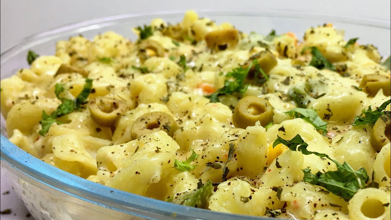 Cheese White Sauce Macaroni | Macaroni In White Sauce | Cheesy White ...