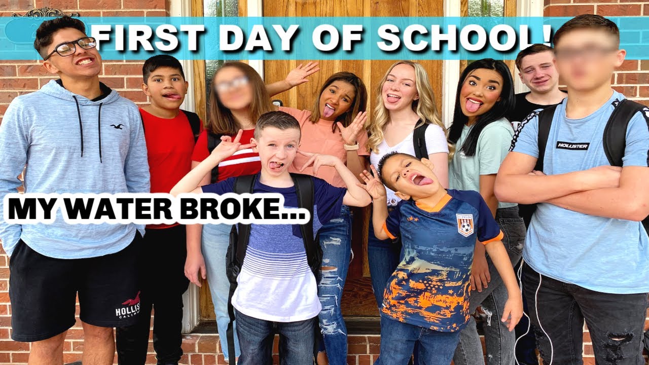 FIRST DAY OF SCHOOL | MY WATER BROKE! | BACK TO SCHOOL 2020 - YouTube