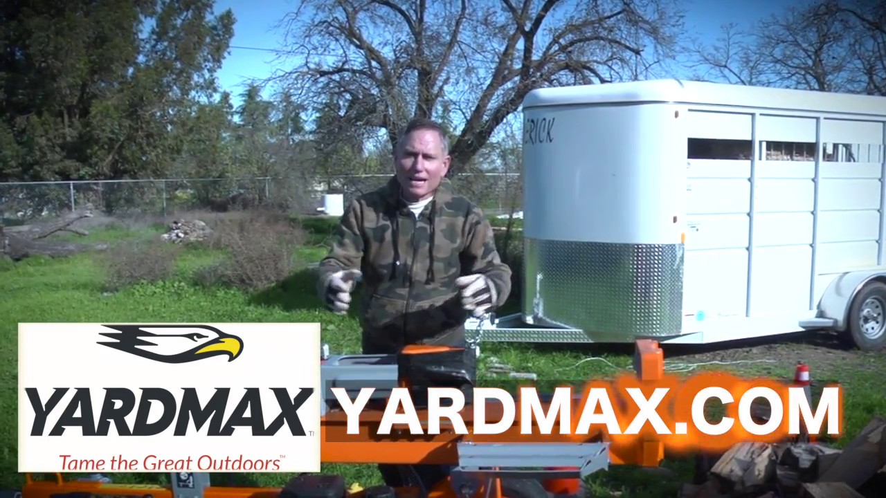 Yardmax: 35 ton Full Beam Gas Log Splitter - YouTube