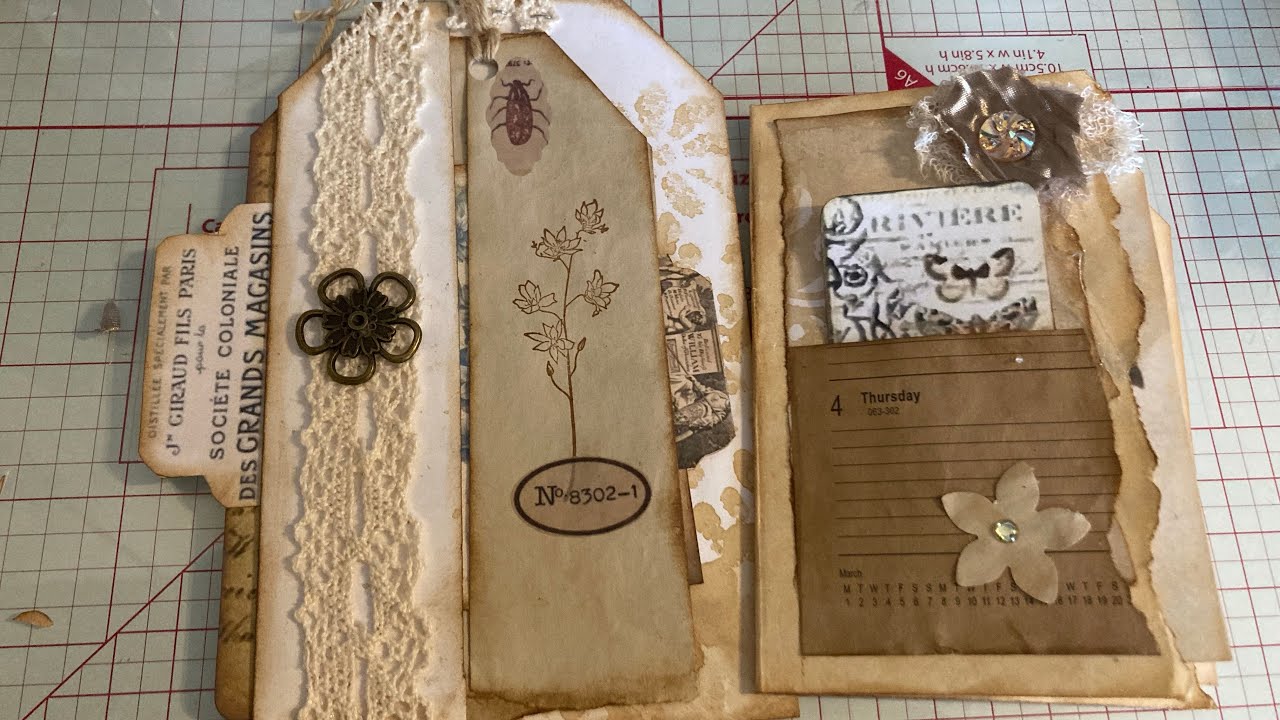 Beginner friendly tag/ envelope pockets - YouTube