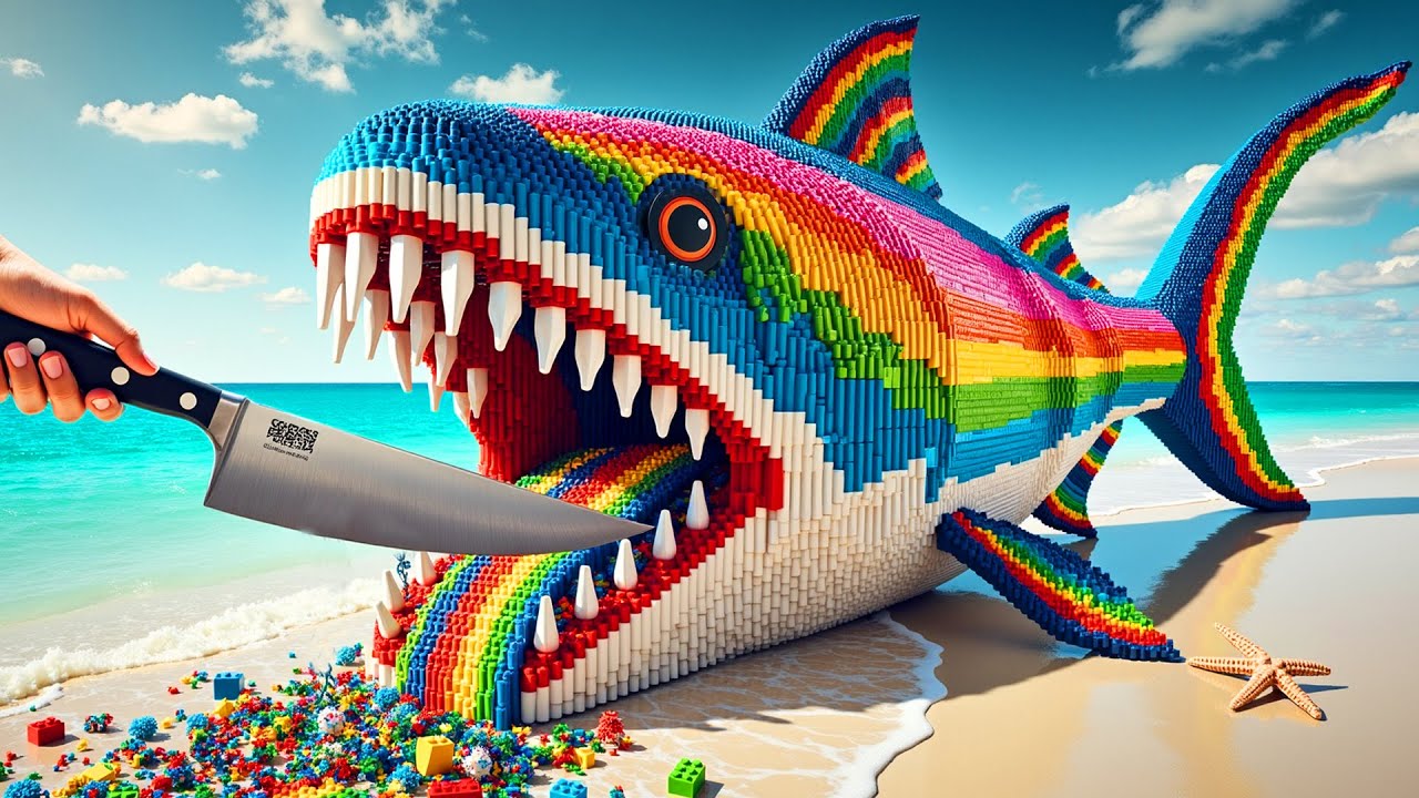 LEGO Seafood: Catch and Cook a RAINBOW FISH | Lego Cooking Food ASMR ...