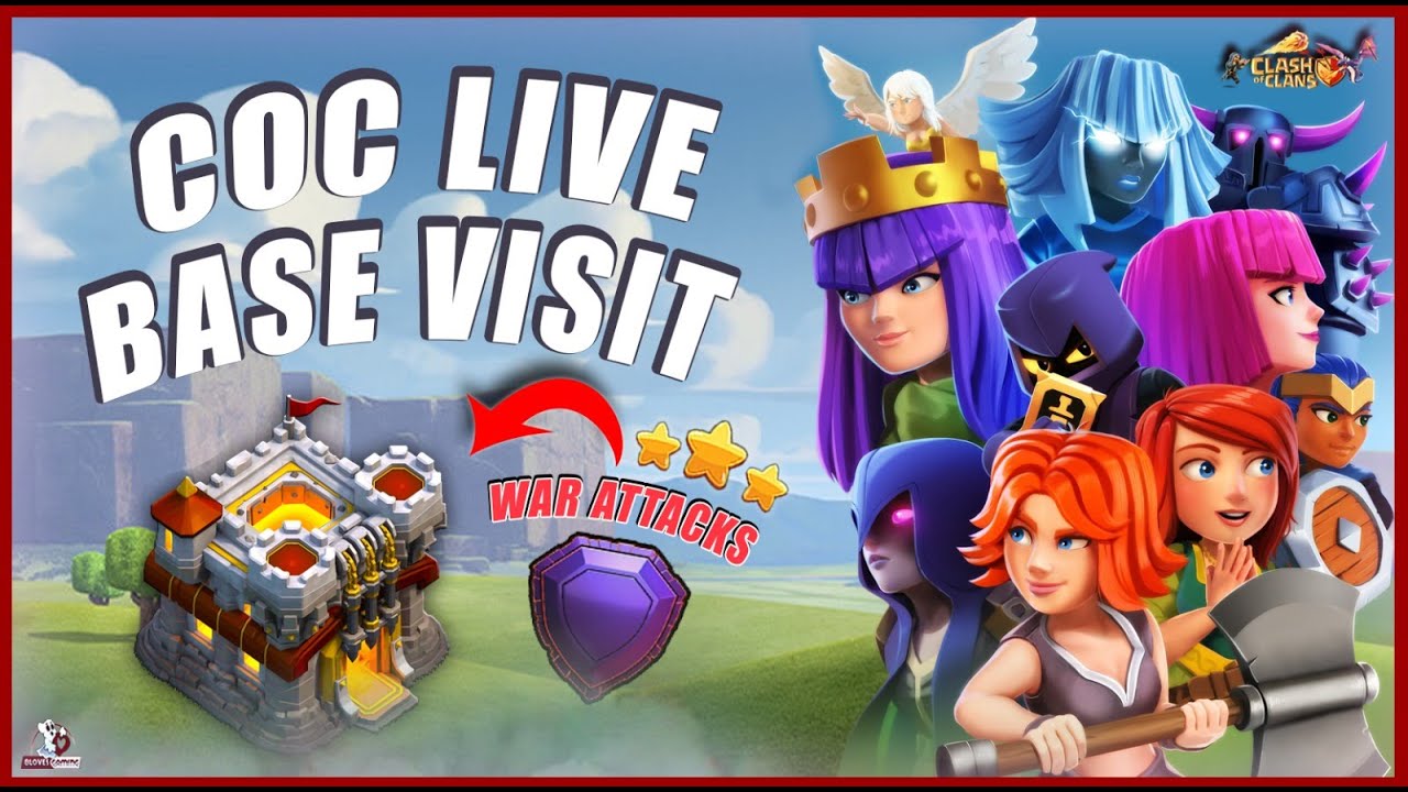 COC LIVE Base Visiting & Tips / Best War Attacks Live Hindi / clash of ...