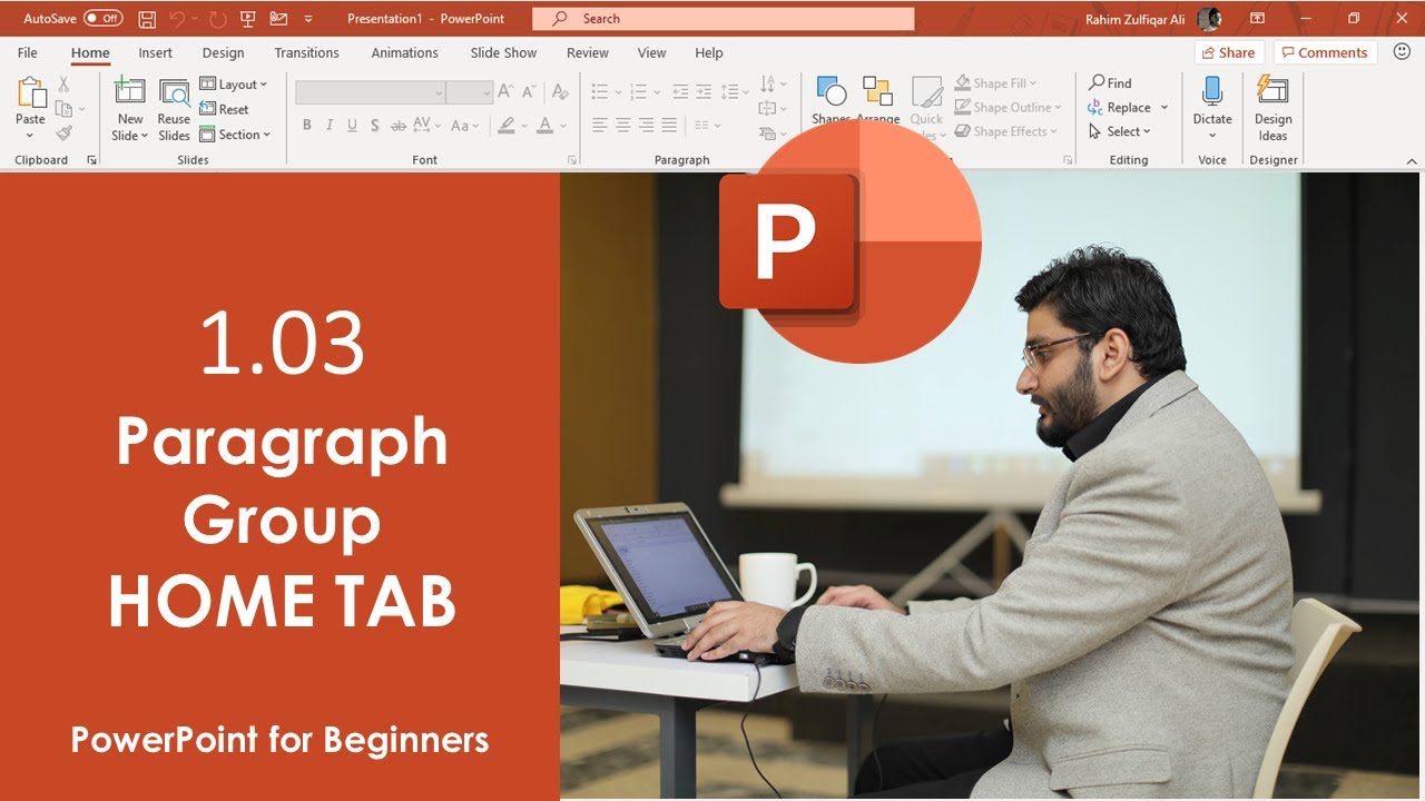 1.03 - Paragraph Group | HOME TAB | PowerPoint for Beginners Course ...
