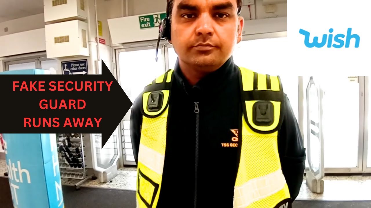 Fake Security Guard Runs Away - YouTube