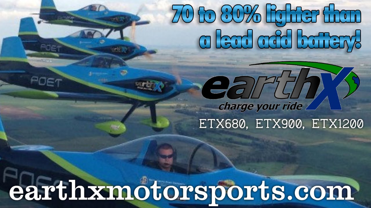 Earth X Aircraft Batteries, for light sport and experimental ...
