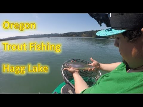 Oregon Trout Fishing Hagg Lake on Hot Spring Day from Bill Dance Boat | Family Fishing with Frenchie
