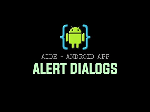 AIDE Tutorial - Android App (Alert Dialogs) - YouTube