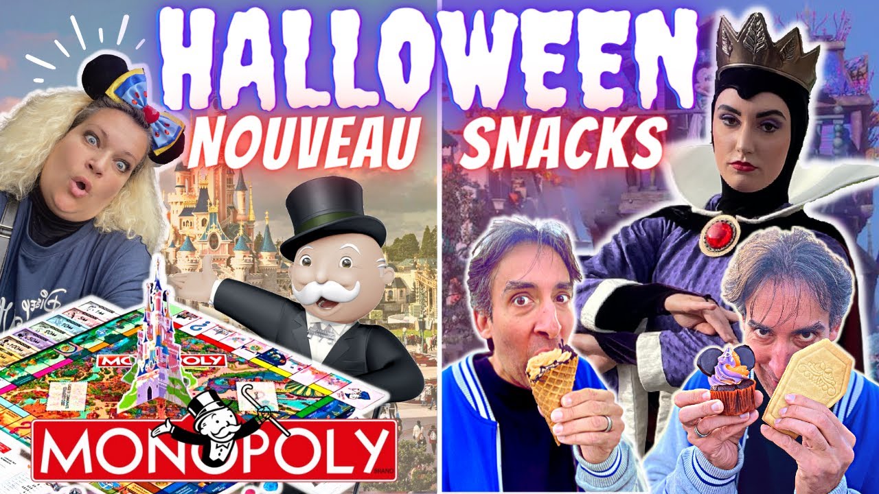 UNBOXING 1ER MONOPOLY DISNEYLAND PARIS, SNACKS HALLOWEEN, MEET ROYAL ...