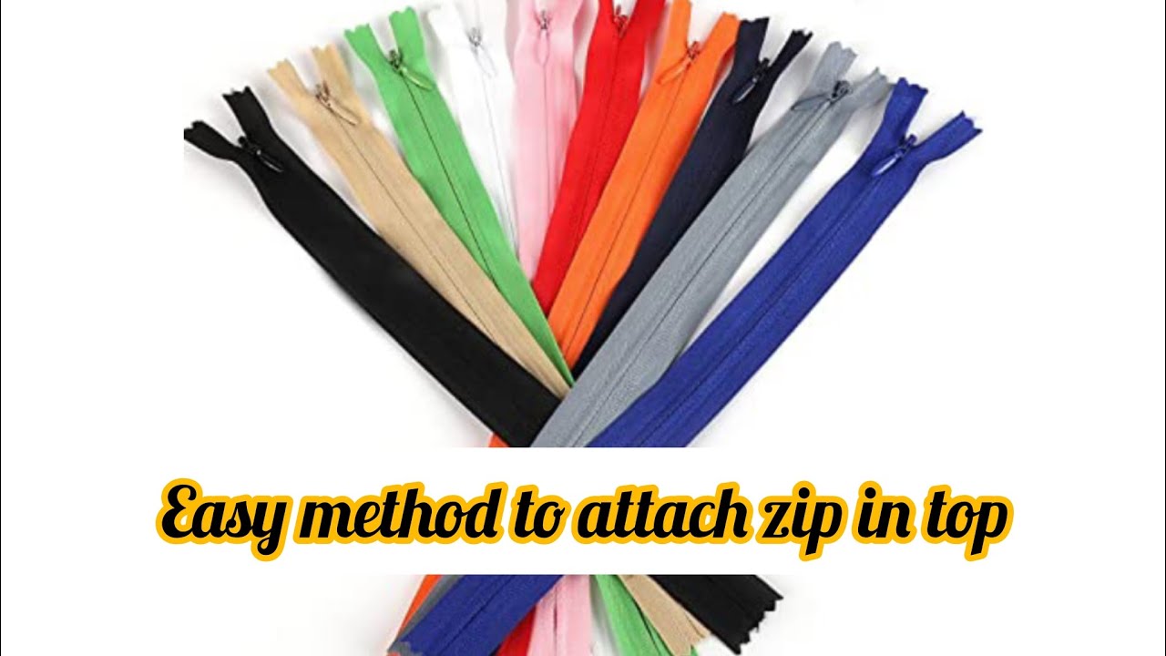 easy method to attach zip in top - YouTube