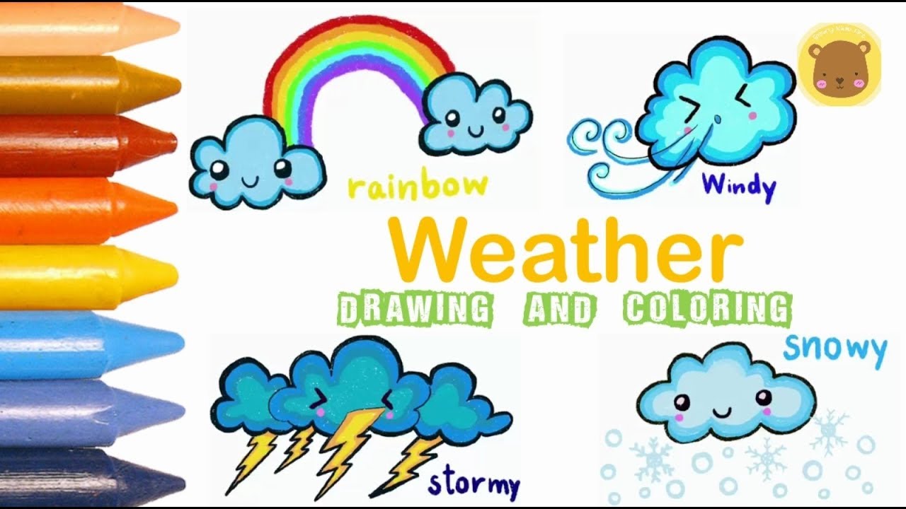 Weather | Easy drawings & coloring | Easy - YouTube