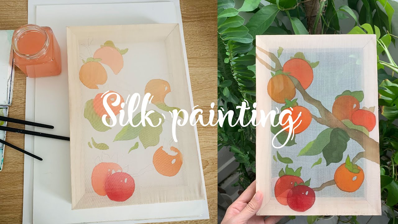 How to begin silk painting step by step. - YouTube