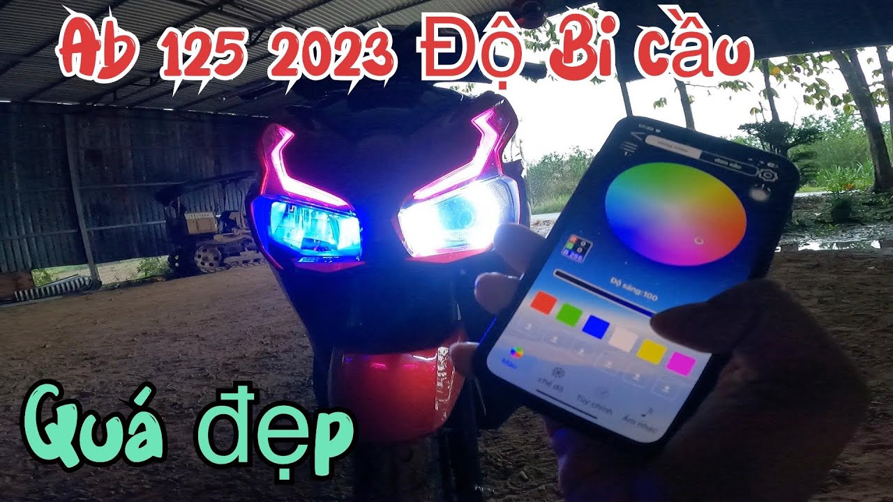 AirBlade 125 2023 Độ bi Led đổi màu - Bi Led mắt lé Kenzo S500 lên ab ...