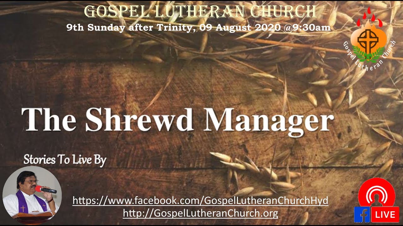 9th Sunday after Trinity - Gospel Lutheran Church - YouTube