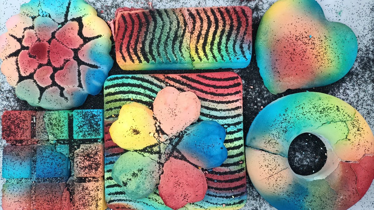 Full color chalk casts | Black sand | charcoal - YouTube