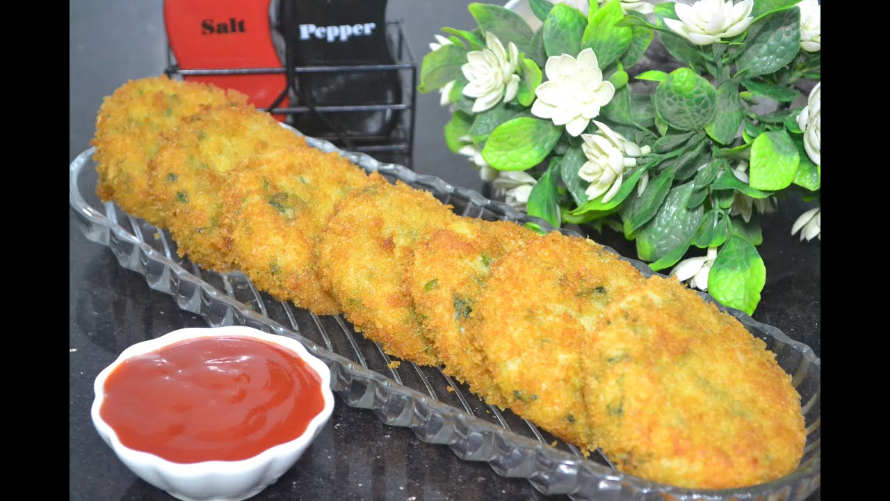 CHICKEN AND POTATO CUTLETS cooked by In Sana's Kitchen - YouTube