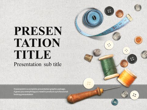 sewing animated ppt template - YouTube