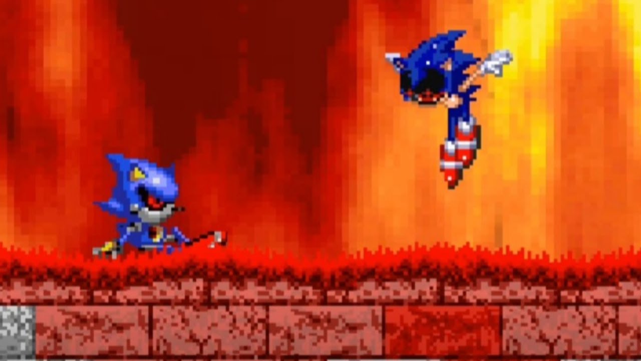 metal sonic vs exetior Sonic.exe nightmare beginning update - YouTube