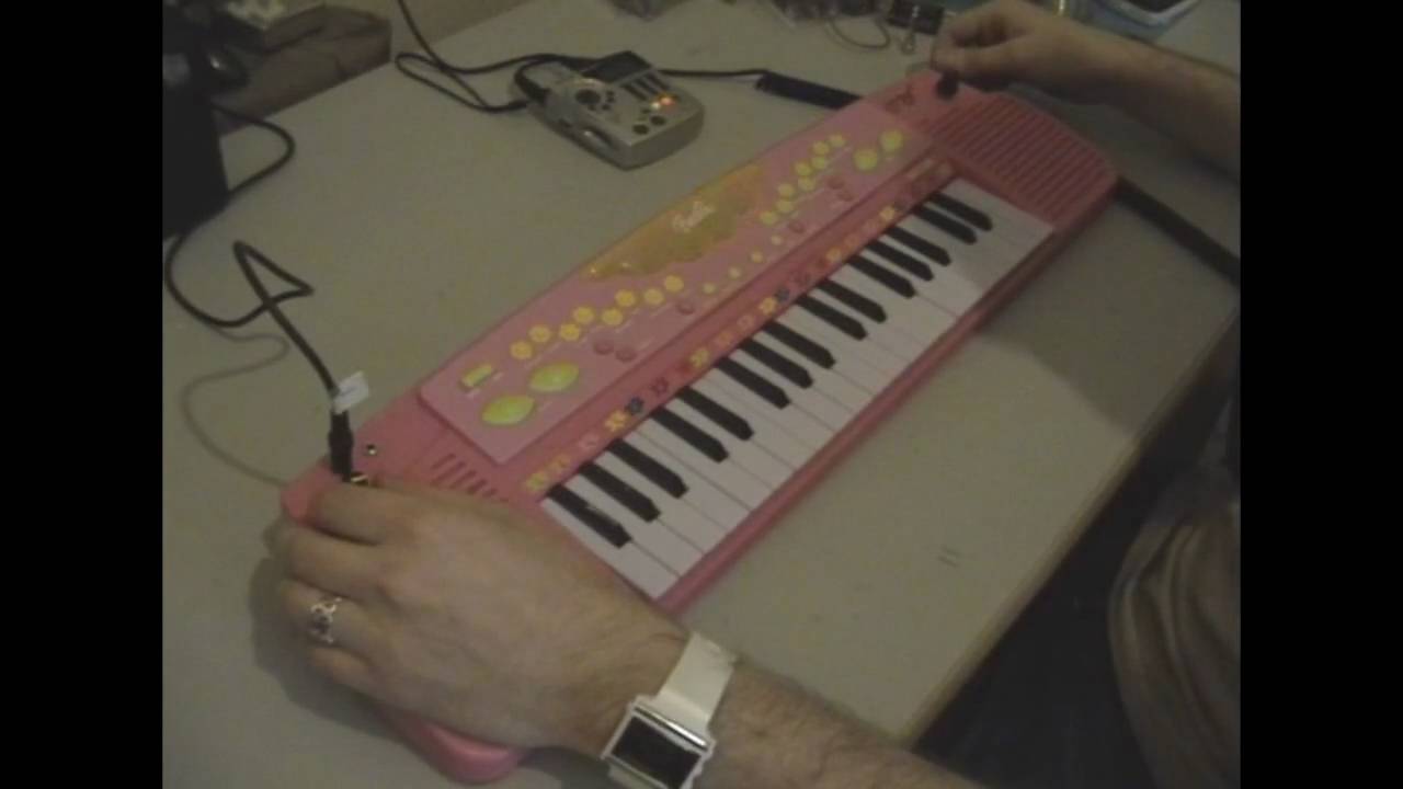 Circuit Bent Large Barbie Keyboard by freeform delusion - YouTube