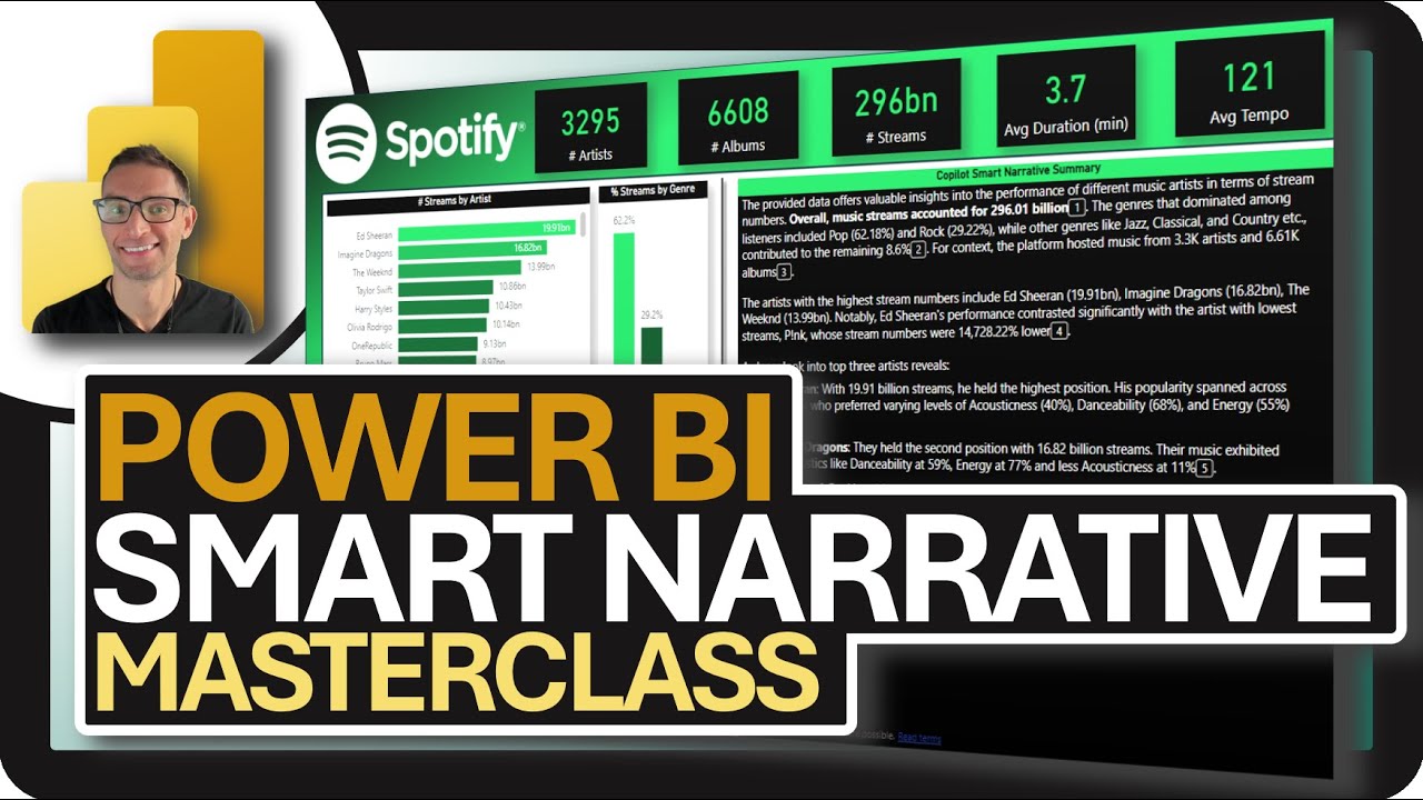 Power BI SMART NARRATIVE Visual: PBI MasterClass!!! - YouTube