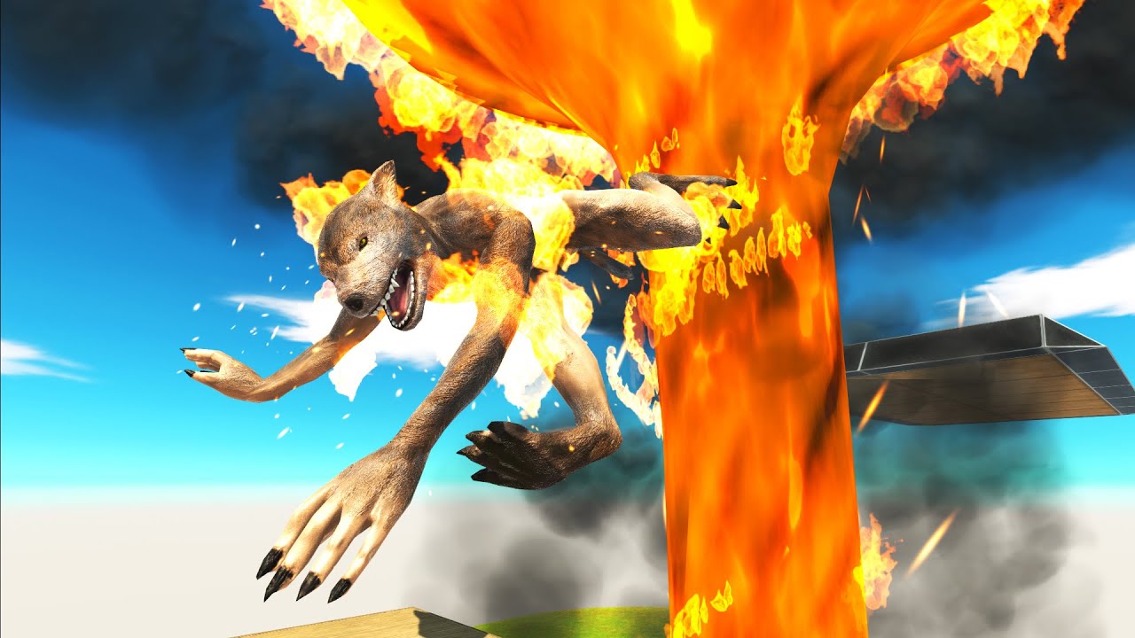 JUMP OVER FIRE TORNADO | Animal Revolt Battle Simulator - YouTube