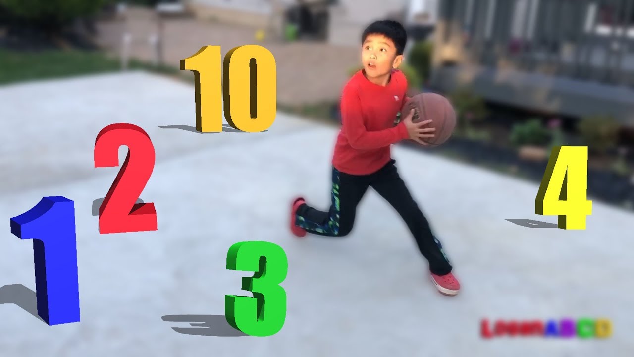 learn to count numbers 1-10 with Basketball - YouTube