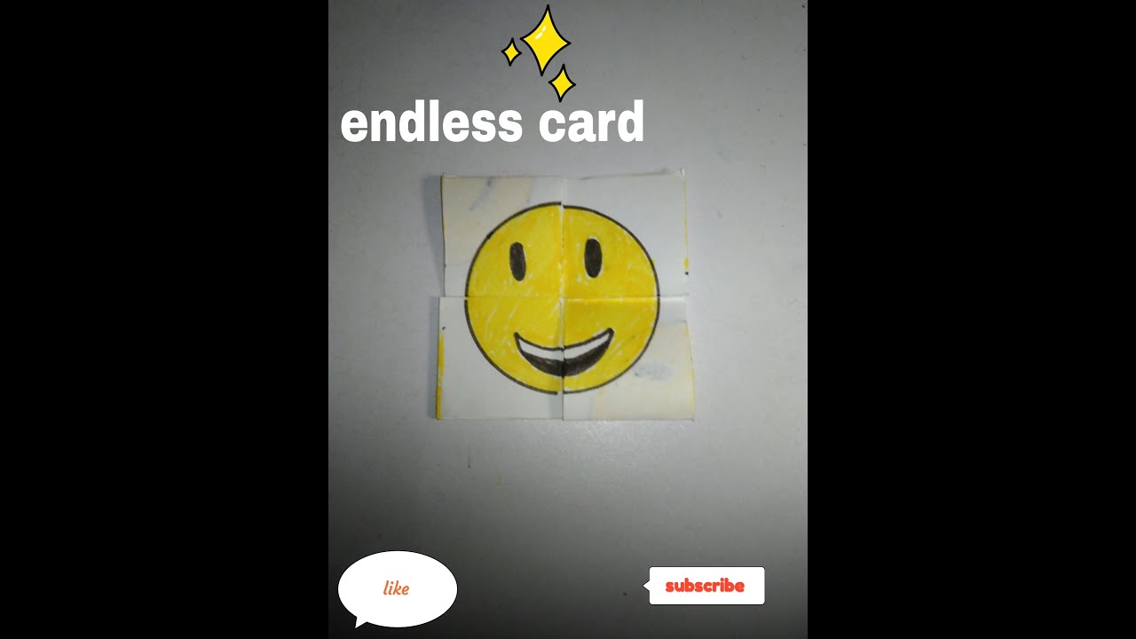 Tutorial || very easy!! How to make endless card origami || draw series ...