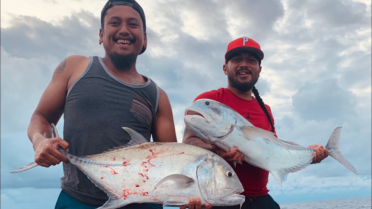 Chuuk Fishing - Back to Back Big Fish - Giant Trevally/Dog Tooth Tuna ...
