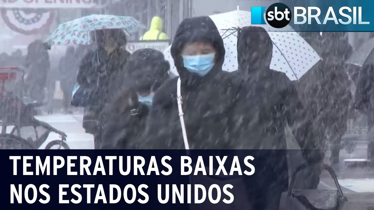 Nova tempestade de neve nos EUA agrava crise climática | SBT Brasil (20 ...