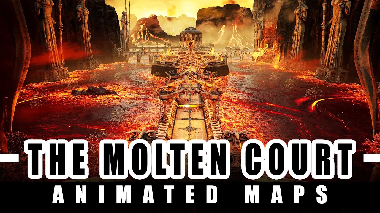 The Molten Court | Beneos Animated DnD Battlemaps - YouTube