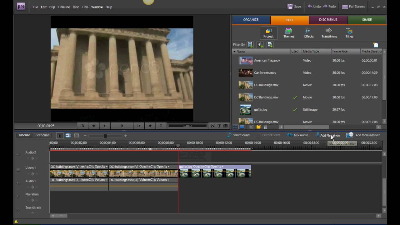 Adobe Premiere Elements 7.0 Tutorials - Adding narration and voiceover - YouTube