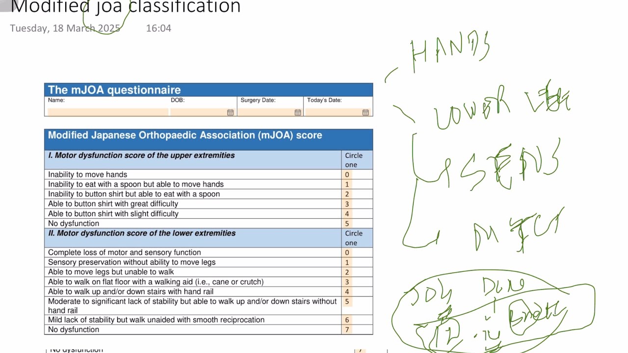 Modified joa classification job done Brett- Grade 17 - YouTube