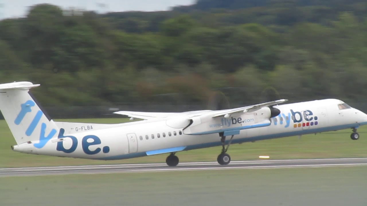 Another white Flybe q400 takeoff from SOU - YouTube