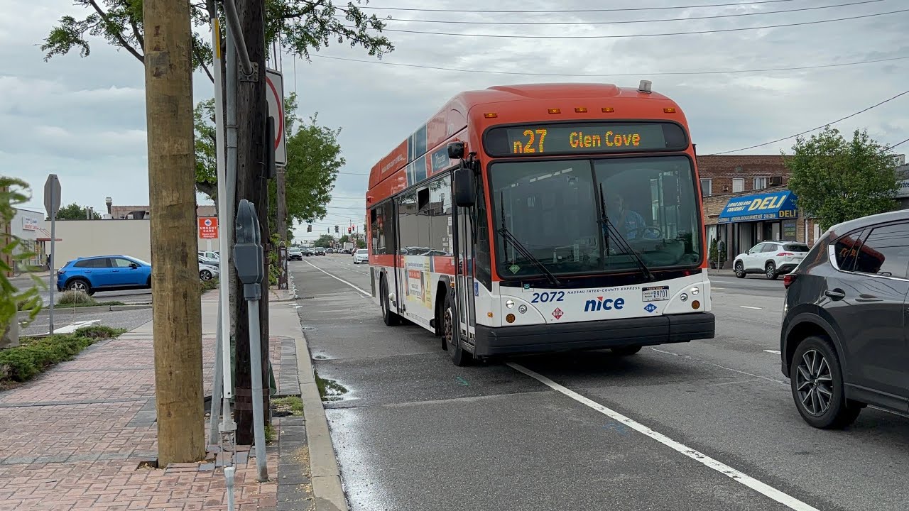NICE Bus Onboard: 2021 Gillig BRT+ CNG #2072 on the n27 - YouTube