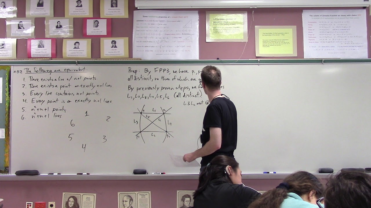 Discrete Math - Finite Projective Plane - Day 4 - Part 2 of 3 - YouTube