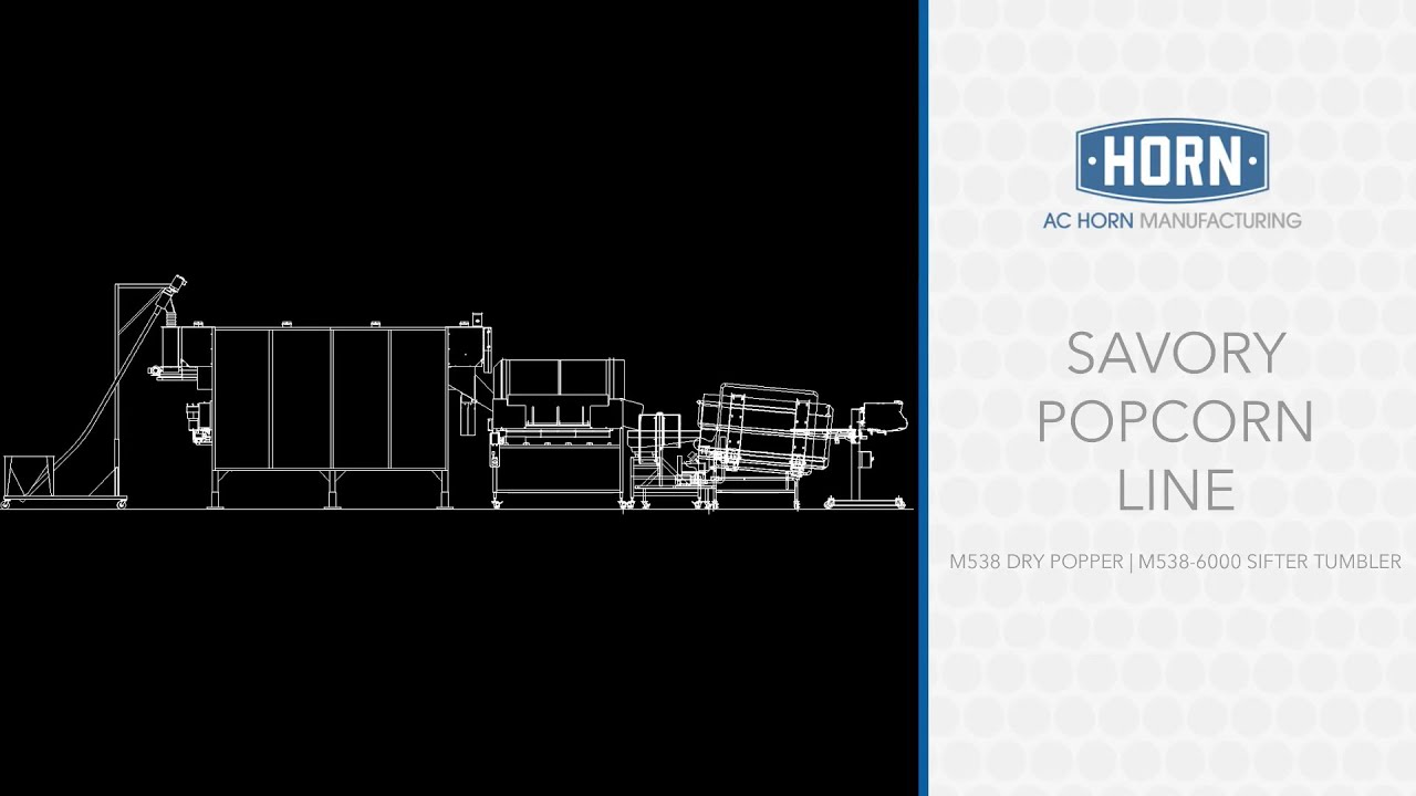 Savory Popcorn Line - YouTube