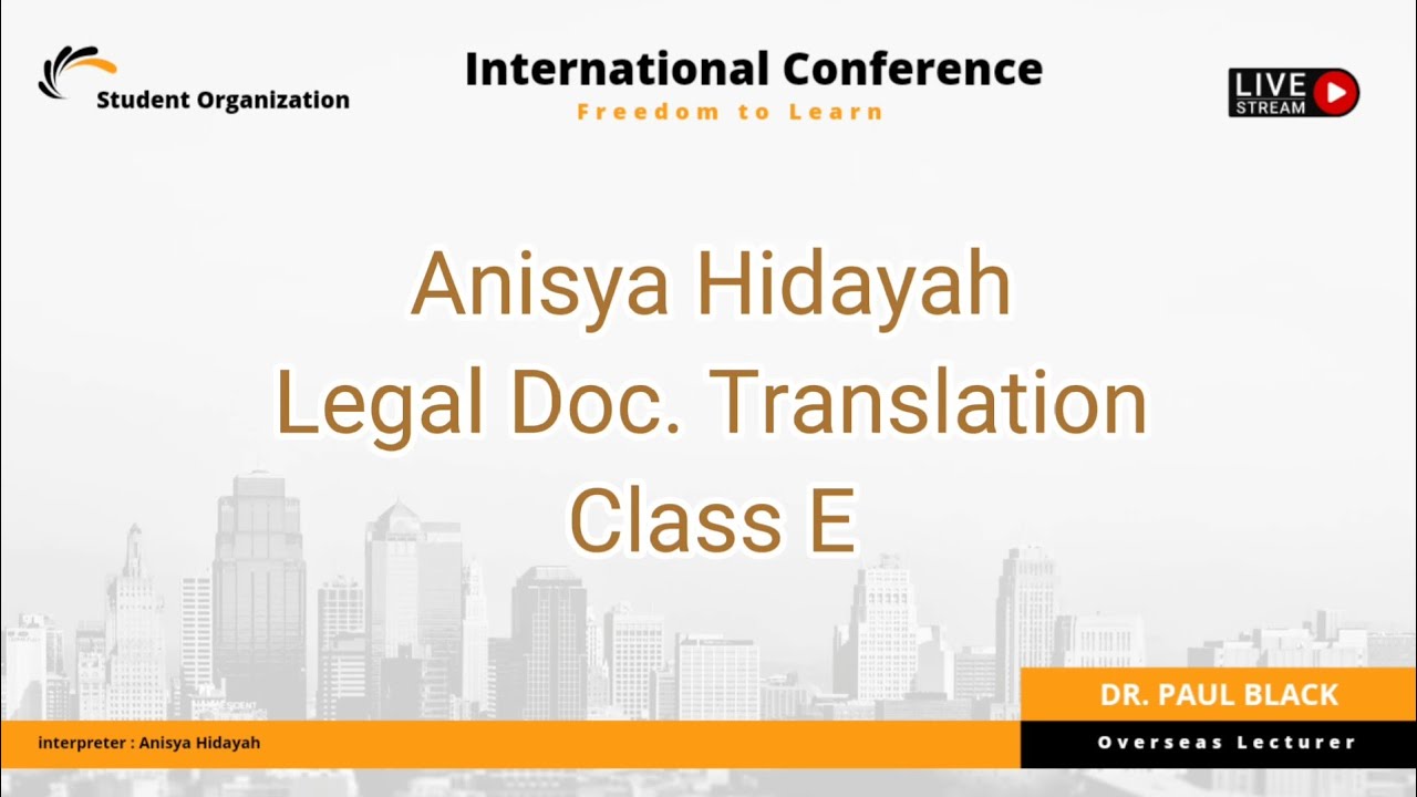 Consecutive Interpreter in International Conference - YouTube