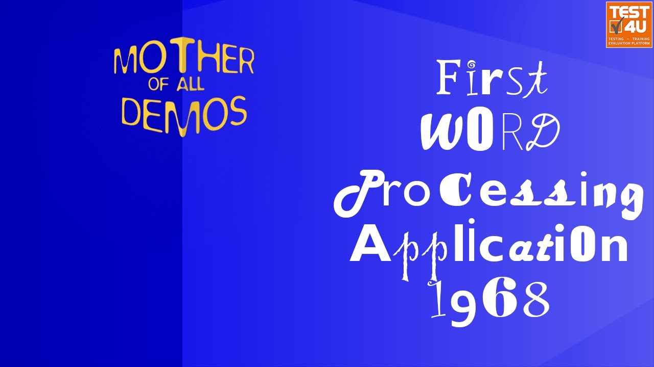 The first word processing application - YouTube