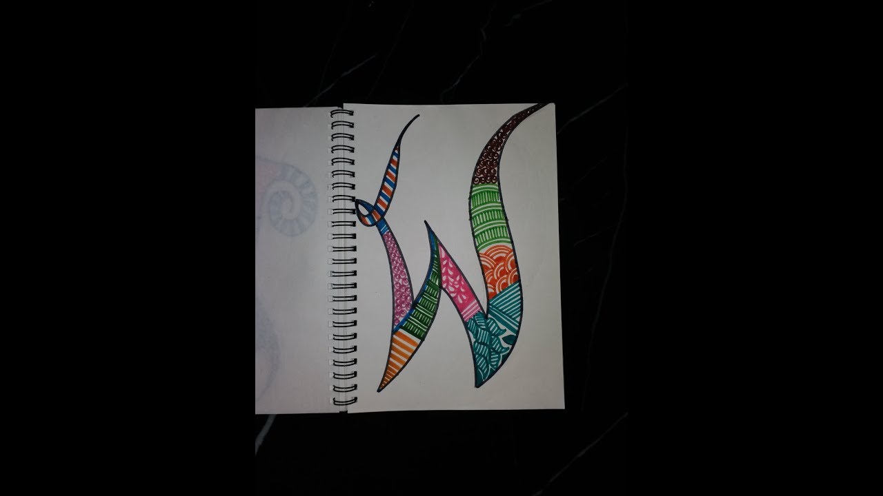 Fancy Letter- How To Write Fancy Letter 'W' With Pattern || Back To ...