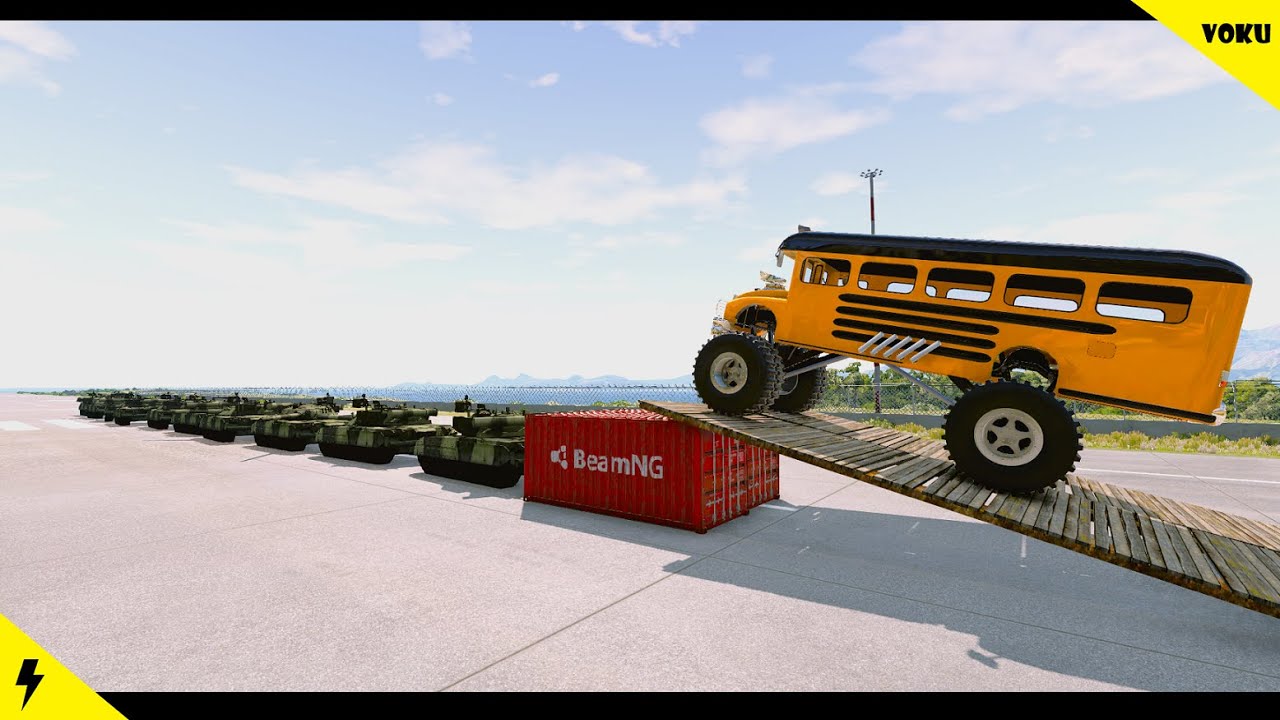 Big Monster Bus🚍 vs TANK - BeamNG.Drive v0.31 | VoKu - YouTube