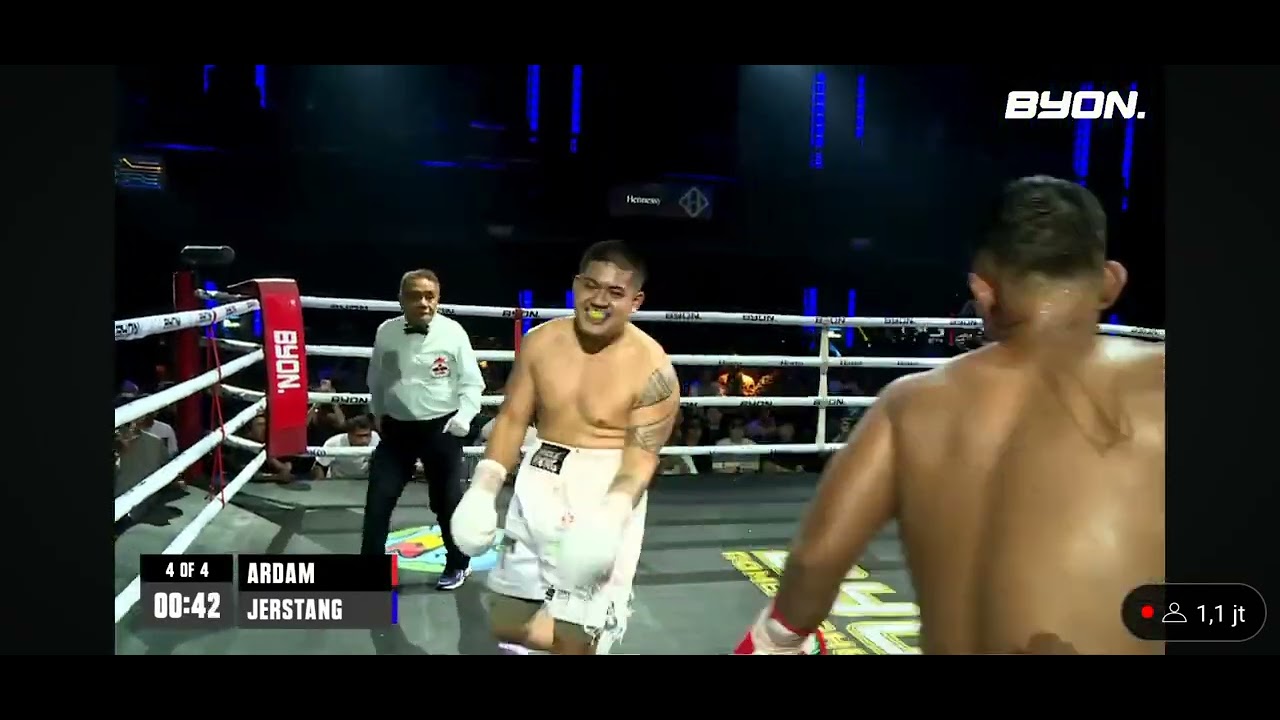 BYON COMBAT || FIGHT SERU BOXING • ADAM VS JERSTANG • RONDE 4 ⁉️ - YouTube