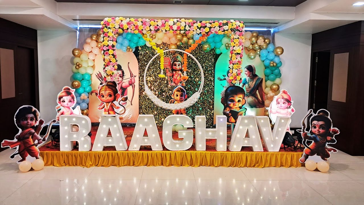 Naming Ceremony Decoration Ideas at Home | Barse Decoration | Name ...