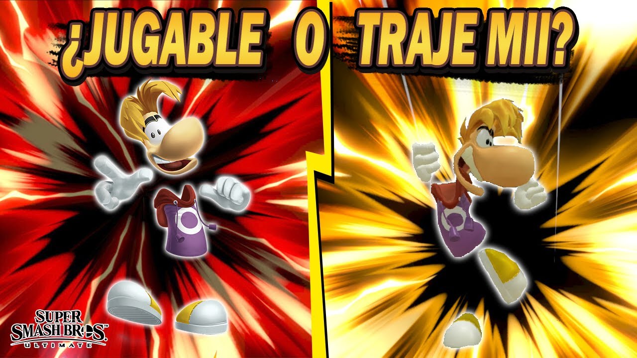 ¿RAYMAN en Super Smash Bros Ultimate como Jugable o Traje Mii? - YouTube